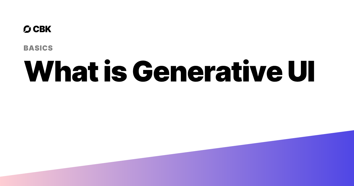 What is Generative UI