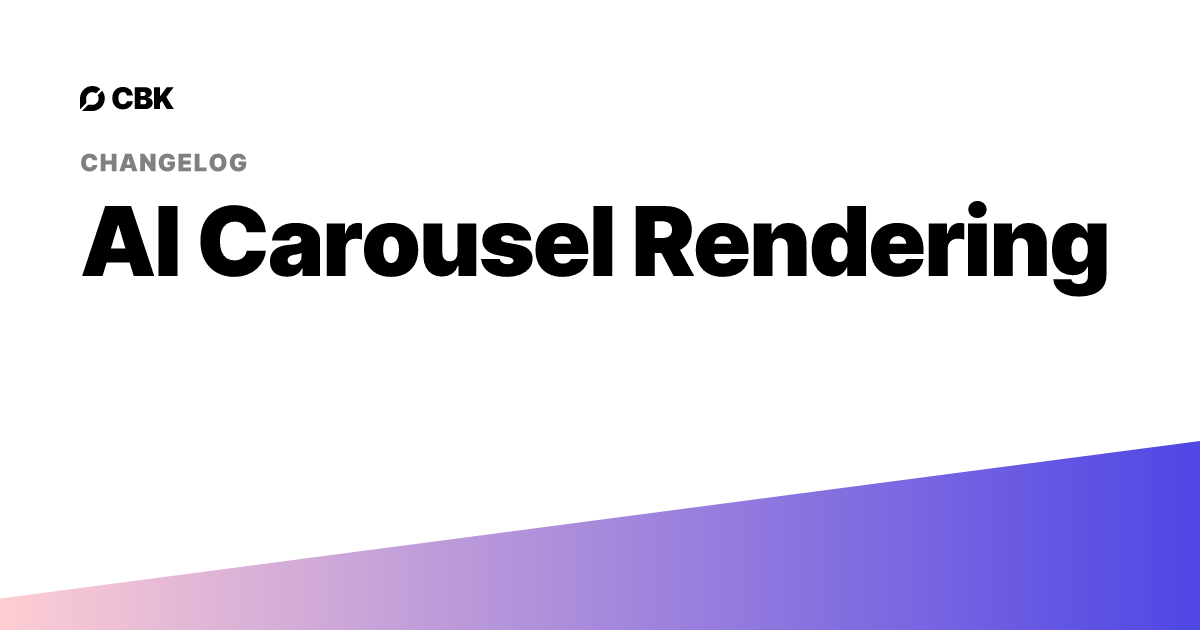 AI Carousel Rendering