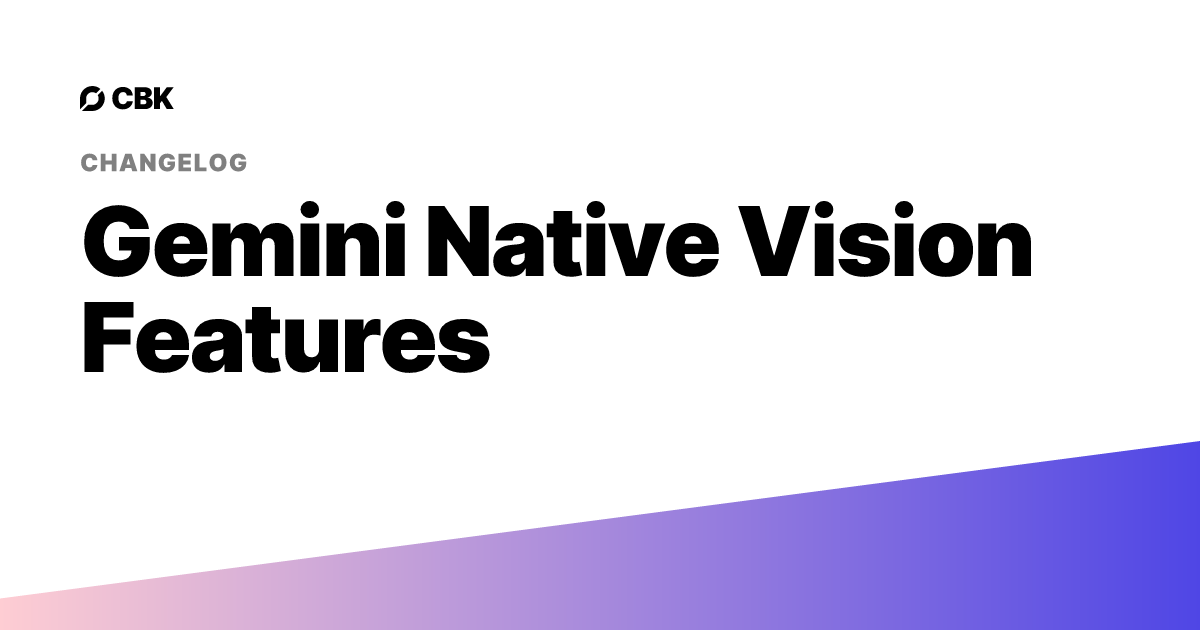 Gemini Native Vision Features
