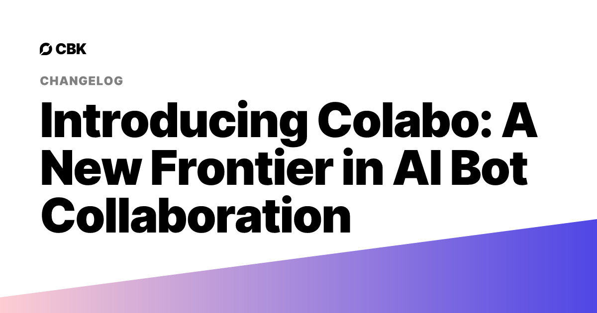 Introducing Colabo: A New Frontier in AI Bot Collaboration