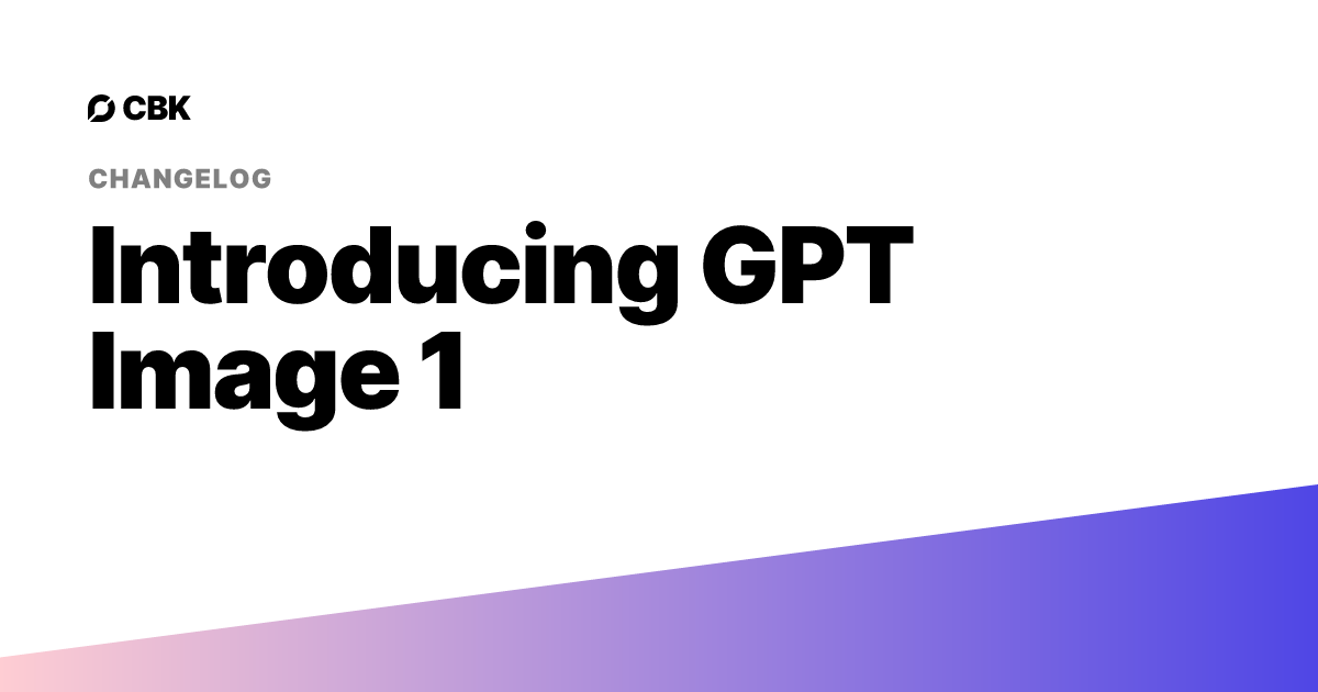 Introducing GPT Image 1