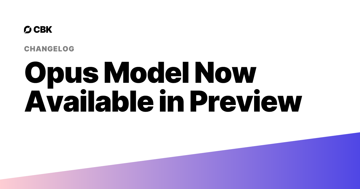 Opus Model Now Available in Preview