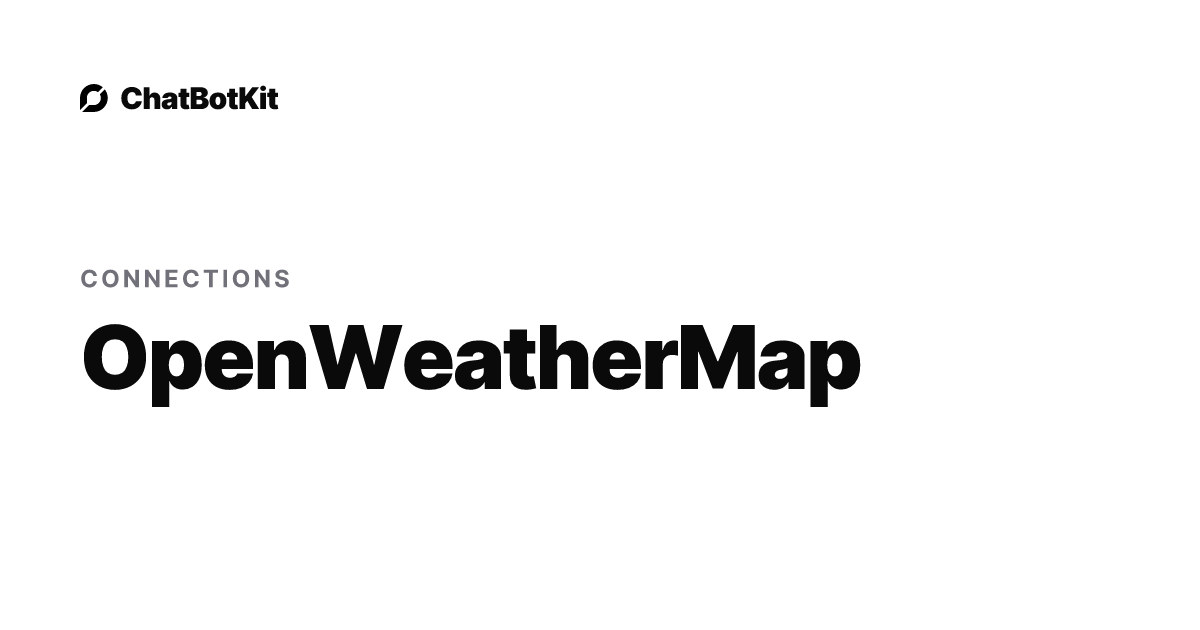 Openweathermap MCP - Model Context Protocol Integration
