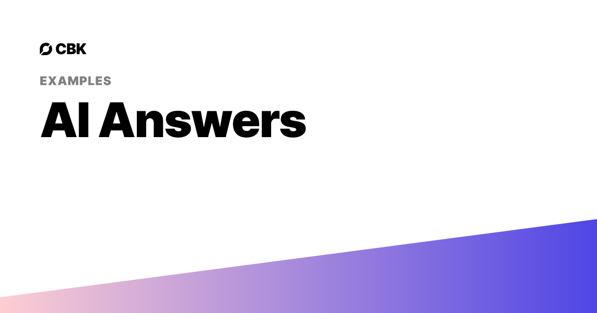 AI Answers | AI ChatBot