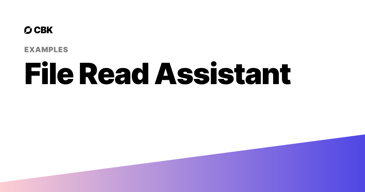 File Read Assistant | AI ChatBot