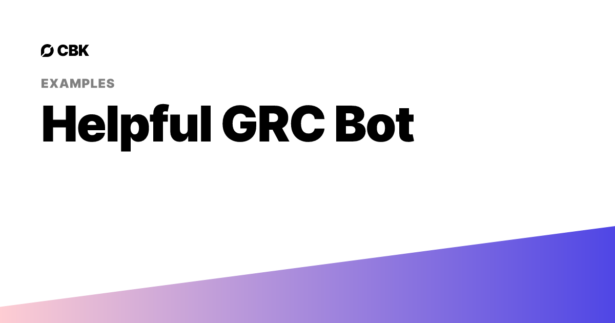 Helpful GRC Bot | AI ChatBot