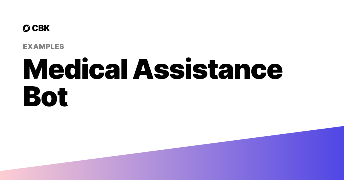 Medical Assistance Bot | AI ChatBot