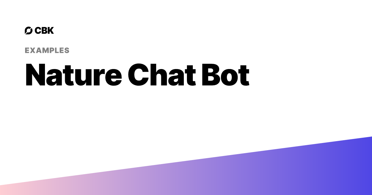 Nature Chat Bot | AI ChatBot