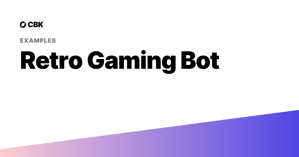 Retro Gaming Bot | AI ChatBot