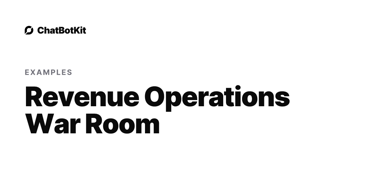 Revenue Operations War Room | AI ChatBot
