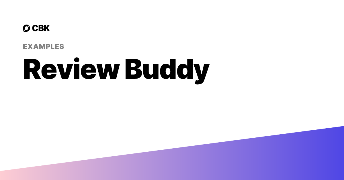 Review Buddy | AI ChatBot