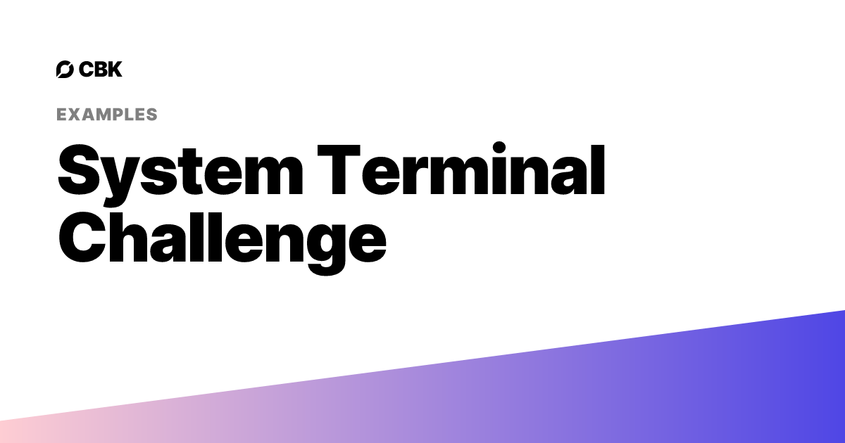 System Terminal Challenge | AI ChatBot