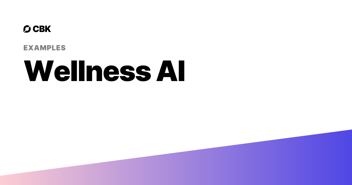 Wellness AI | AI ChatBot
