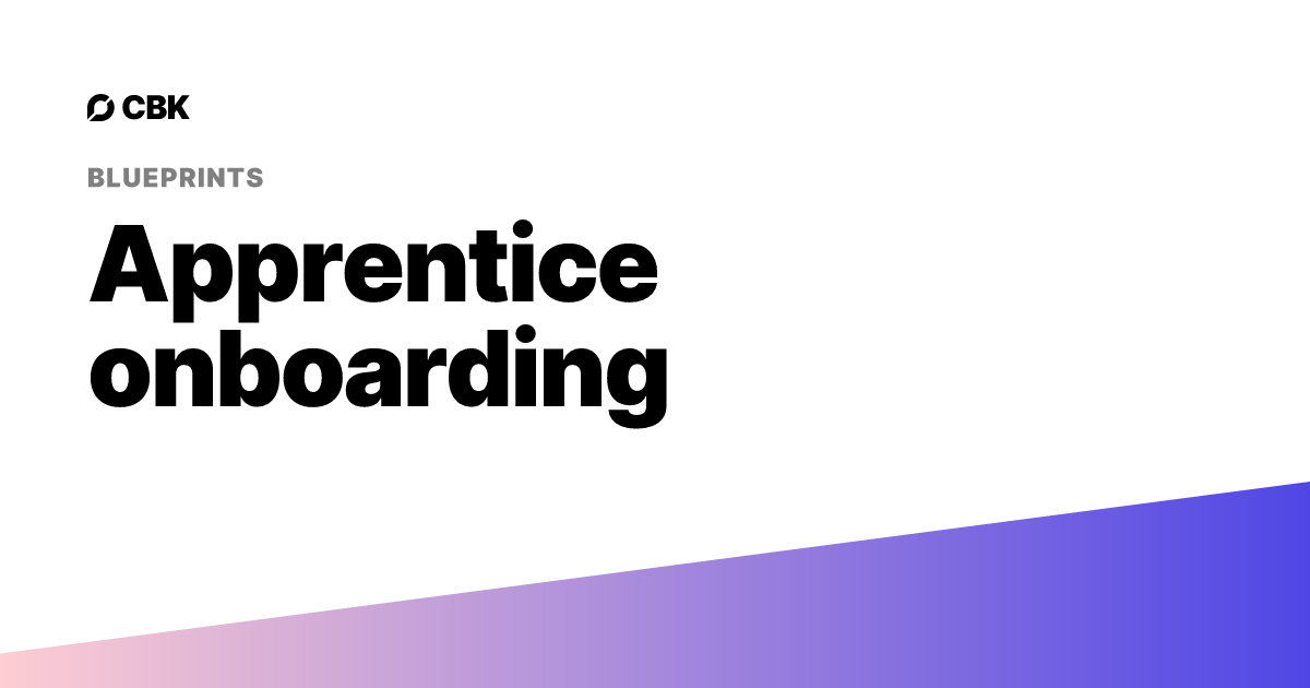 Apprentice onboarding
