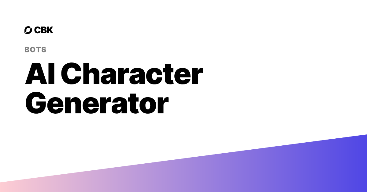 AI Character Generator