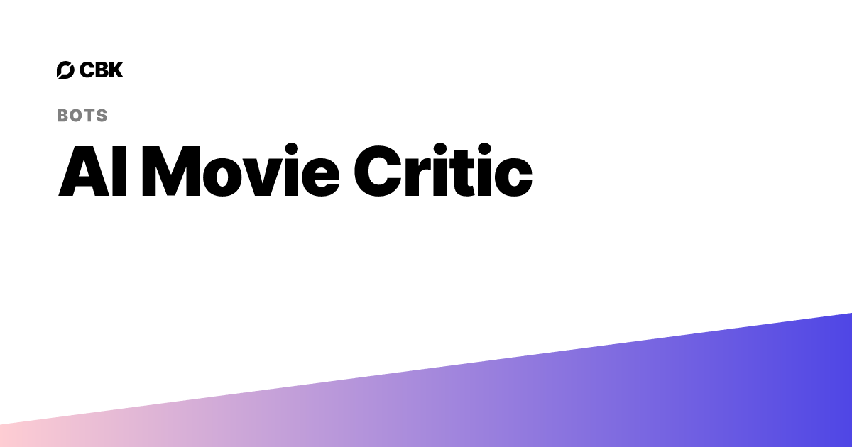 AI Movie Critic