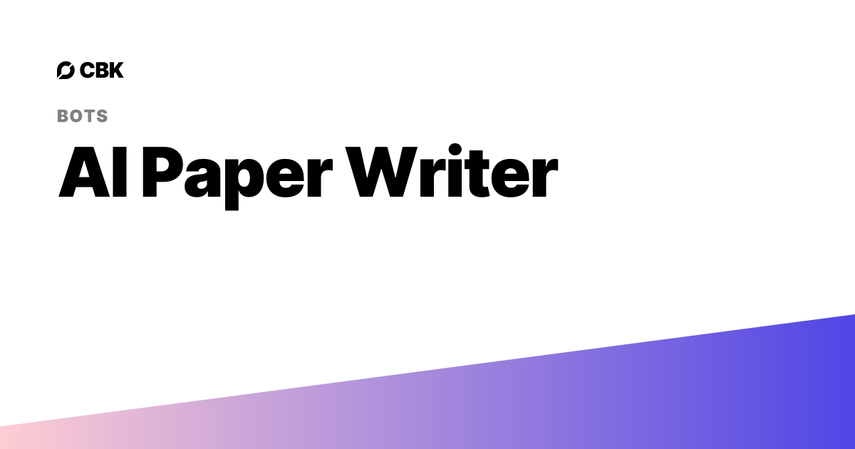 AI Paper Writer