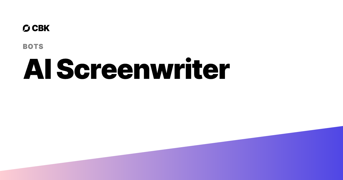 AI Screenwriter