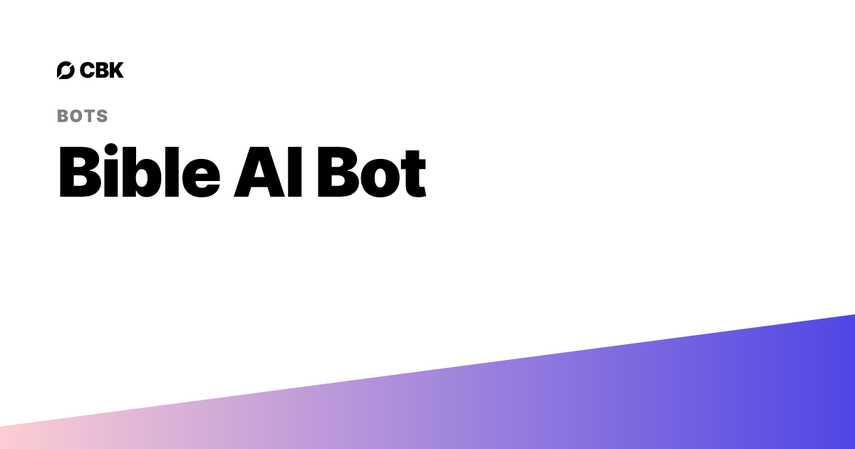 Bible AI Bot