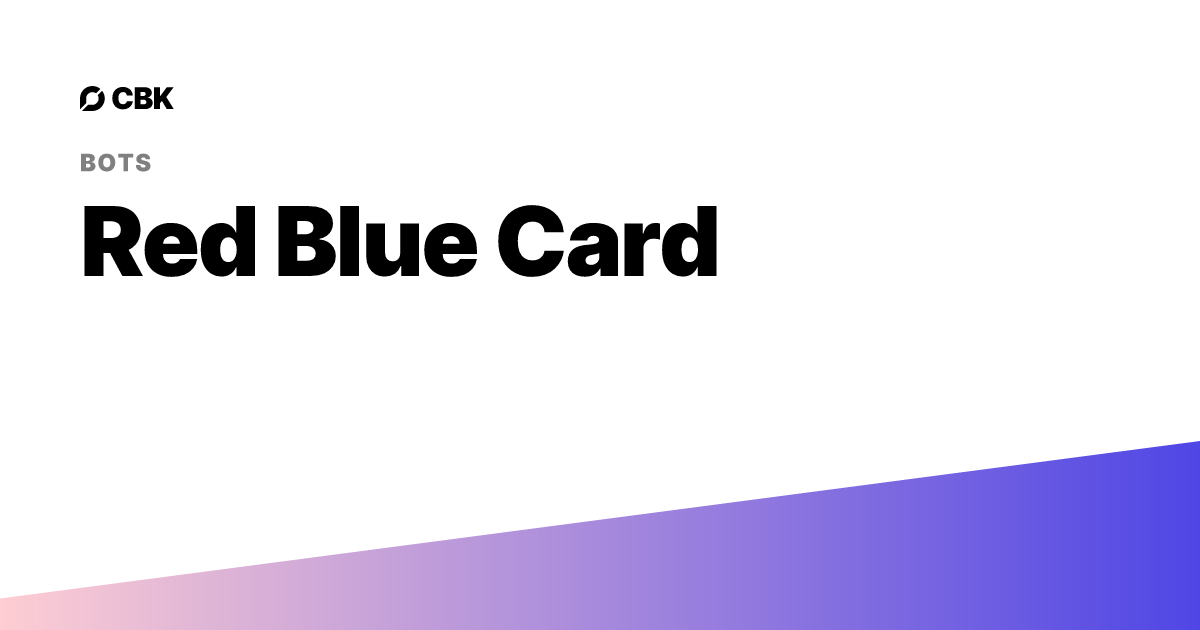 Red Blue Card