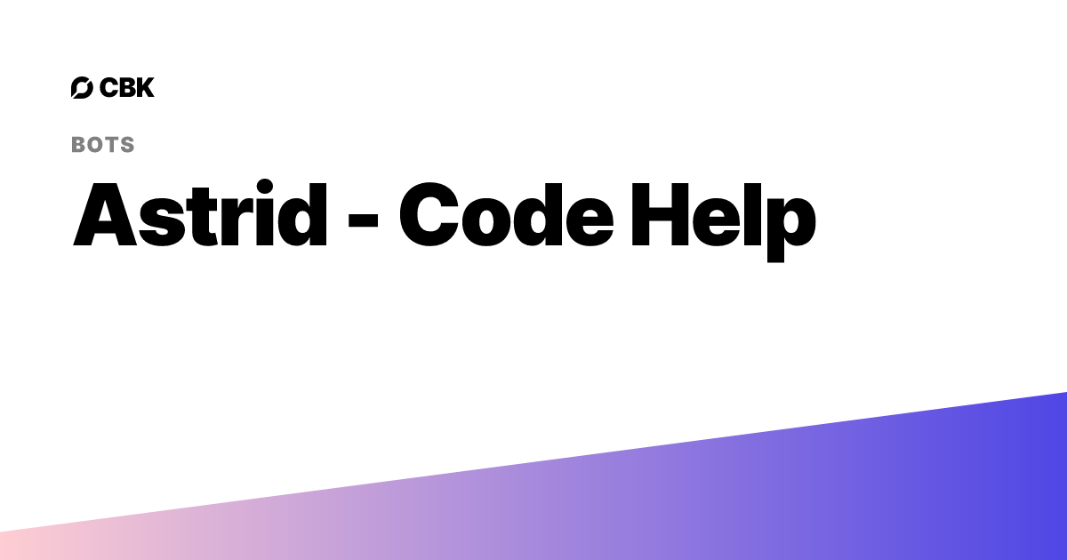 Astrid - Code Help