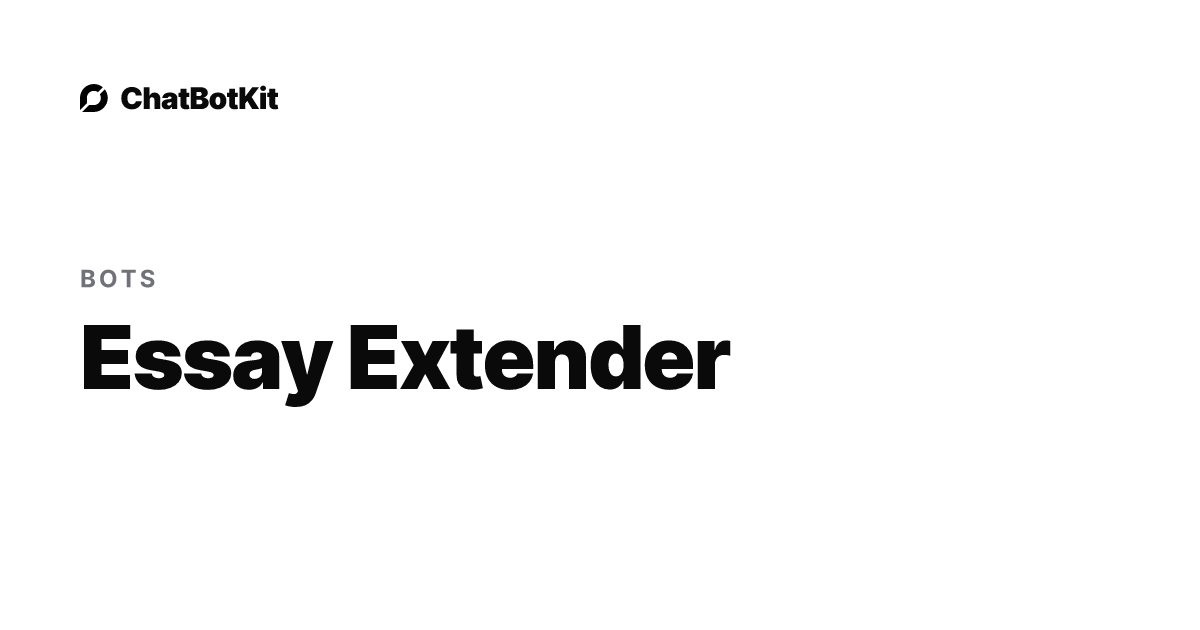 Essay Extender