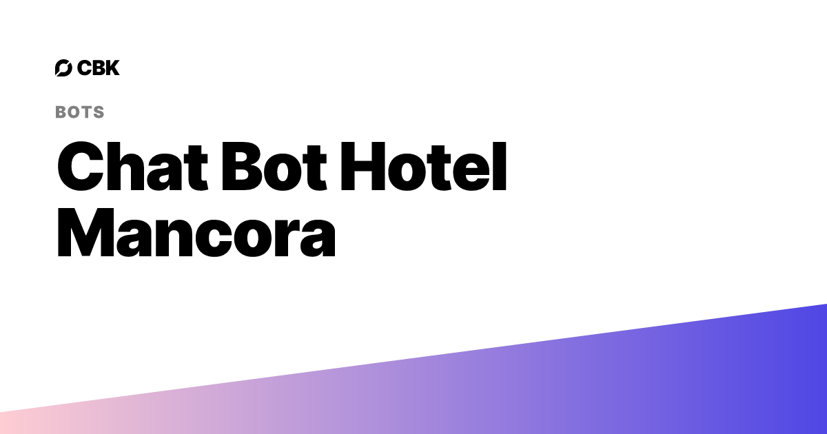 Chat Bot Hotel Mancora