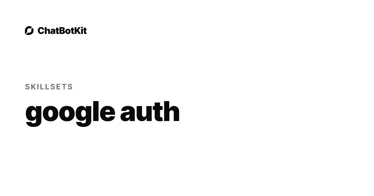 google auth