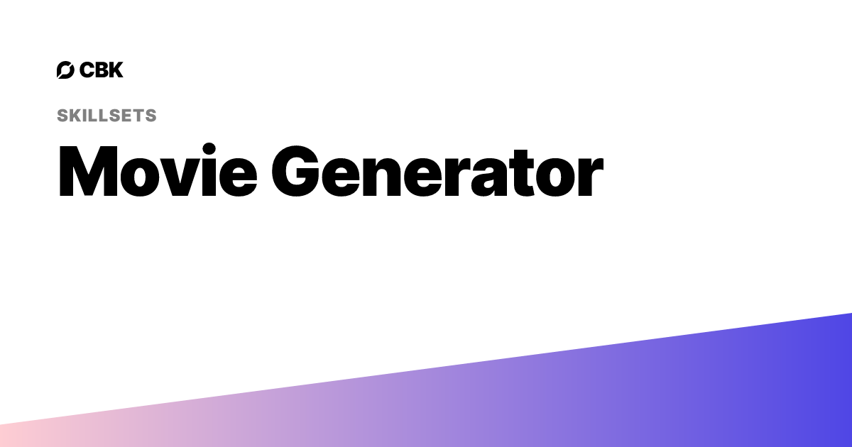 Movie Generator
