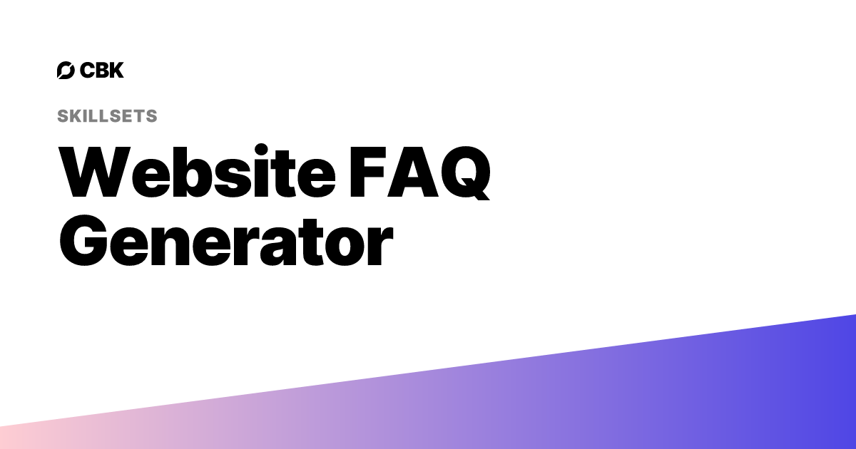 Website FAQ Generator