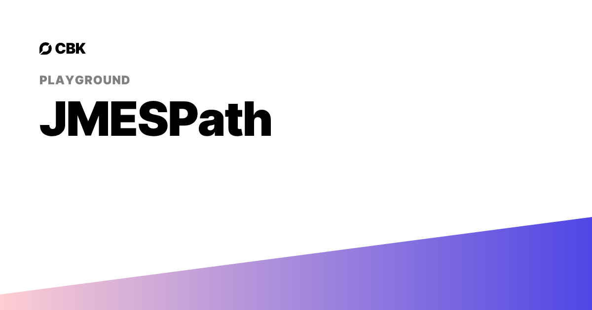 JMESPath Tester Playground