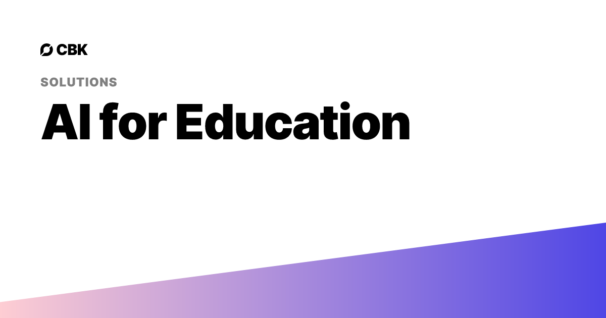 AI for Education