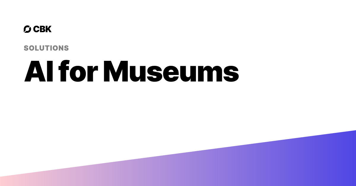 AI for Museums